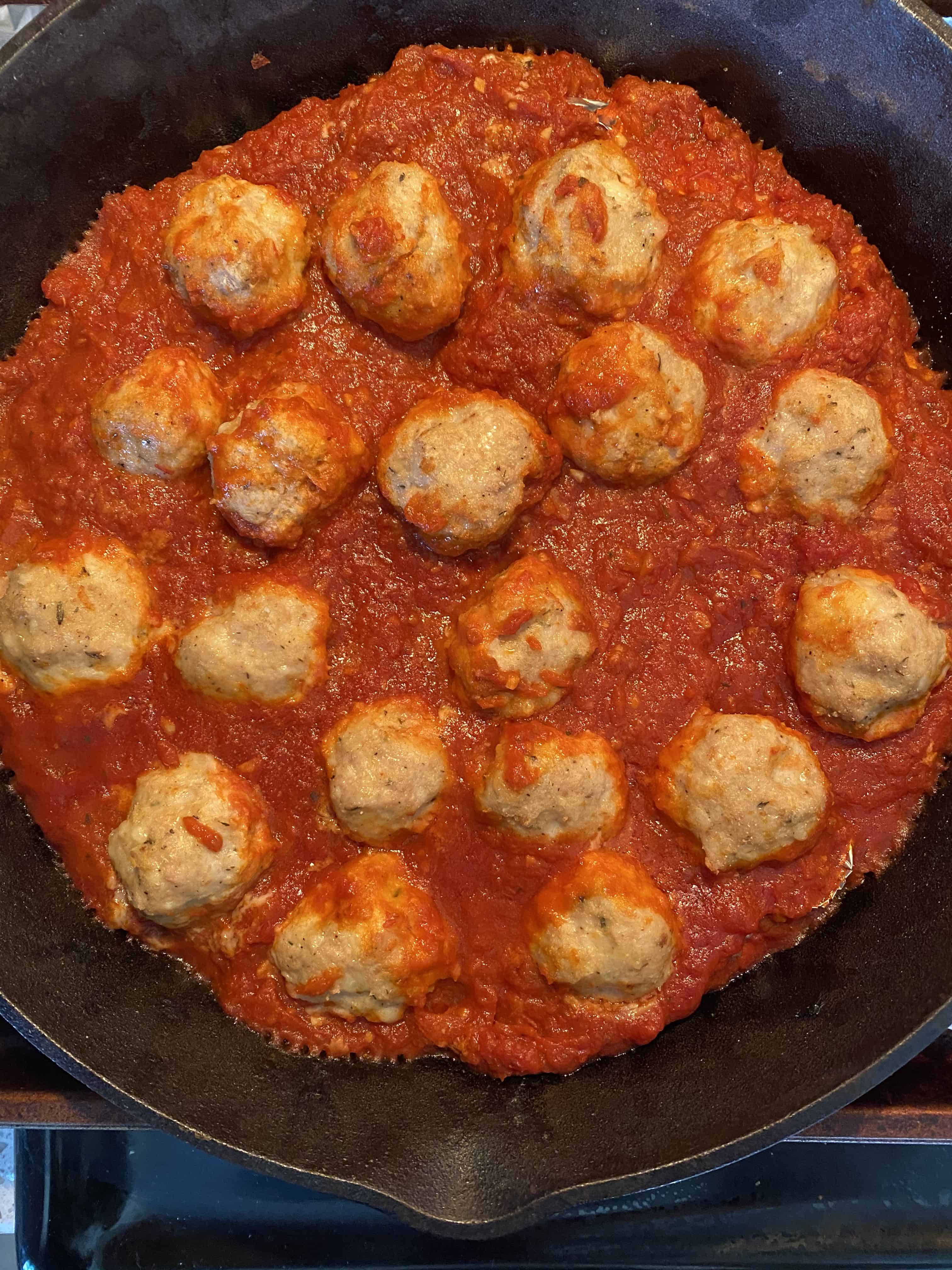 Chicken Parm Meatballs - A Seasoned Greeting - Cheesy and Easy!