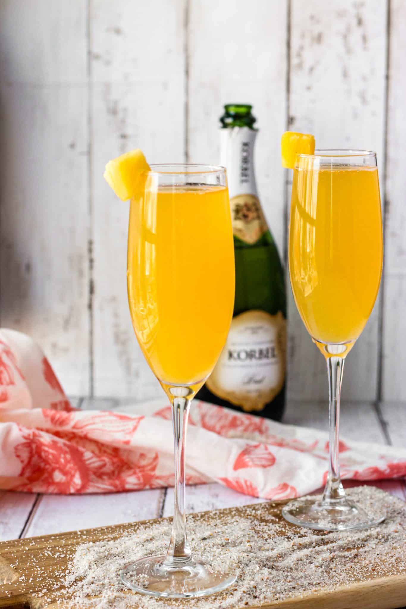 Peach Mimosa A Seasoned Greeting A Tropical Mimosa For Brunch