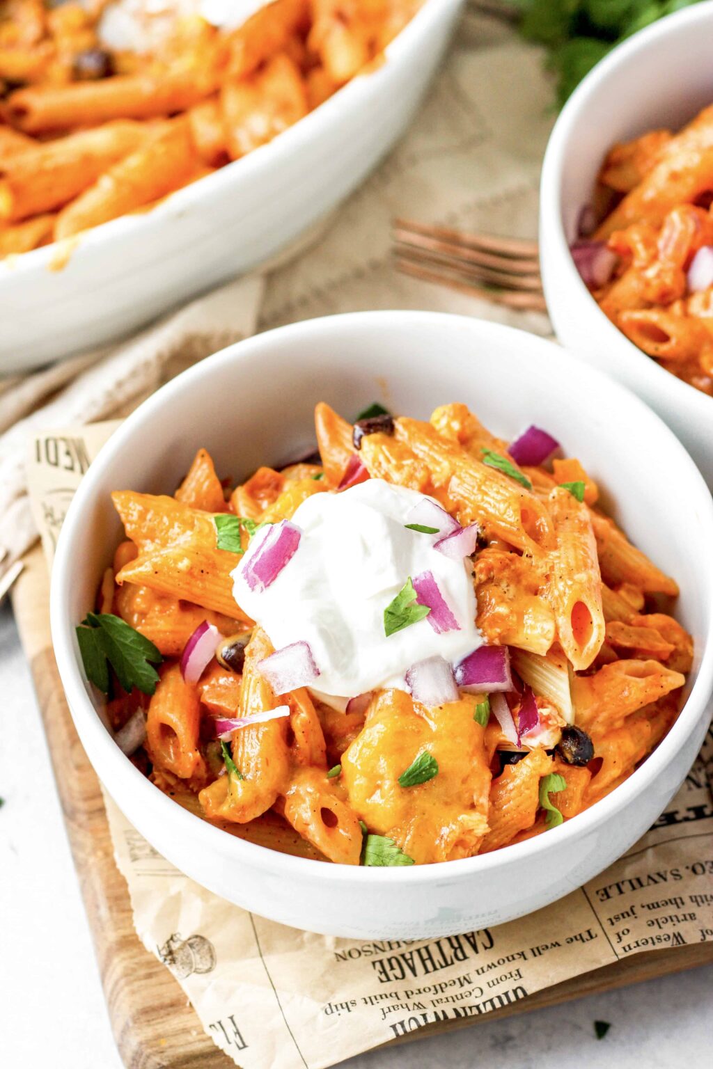 Fajita Pasta Bake - A Seasoned Greeting