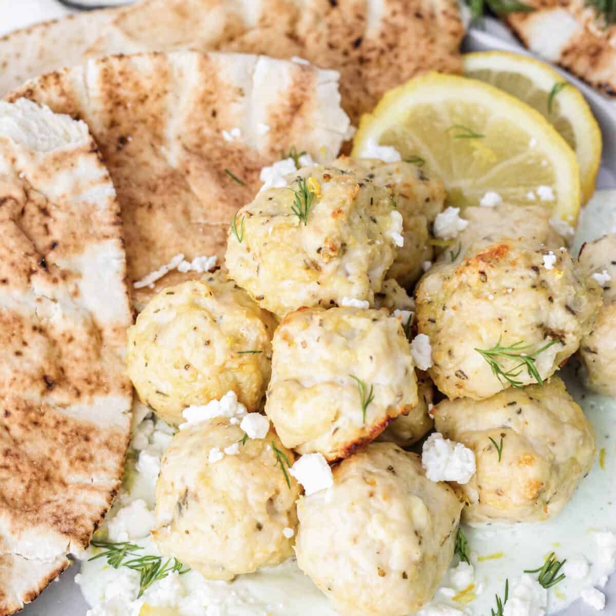 Greek Chicken Meatballs - A Seasoned Greeting