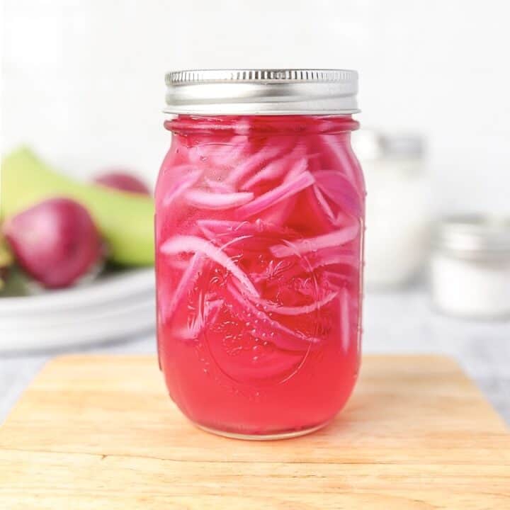 Sweet Pickled Red Onions - A Seasoned Greeting