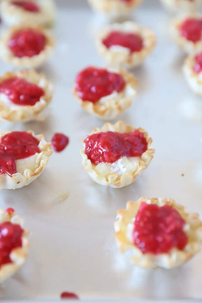 Brie and Raspberry Phyllo Bites - A Seasoned Greeting