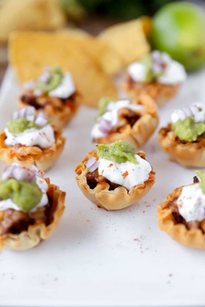 Taco Bites in Phyllo Cups - A Seasoned Greeting